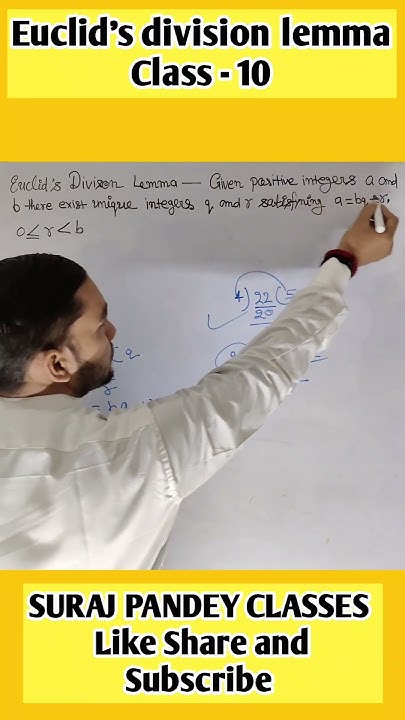 Euclid's division lemma #euclid_division_algorithm #eucliddivisionlemma ...