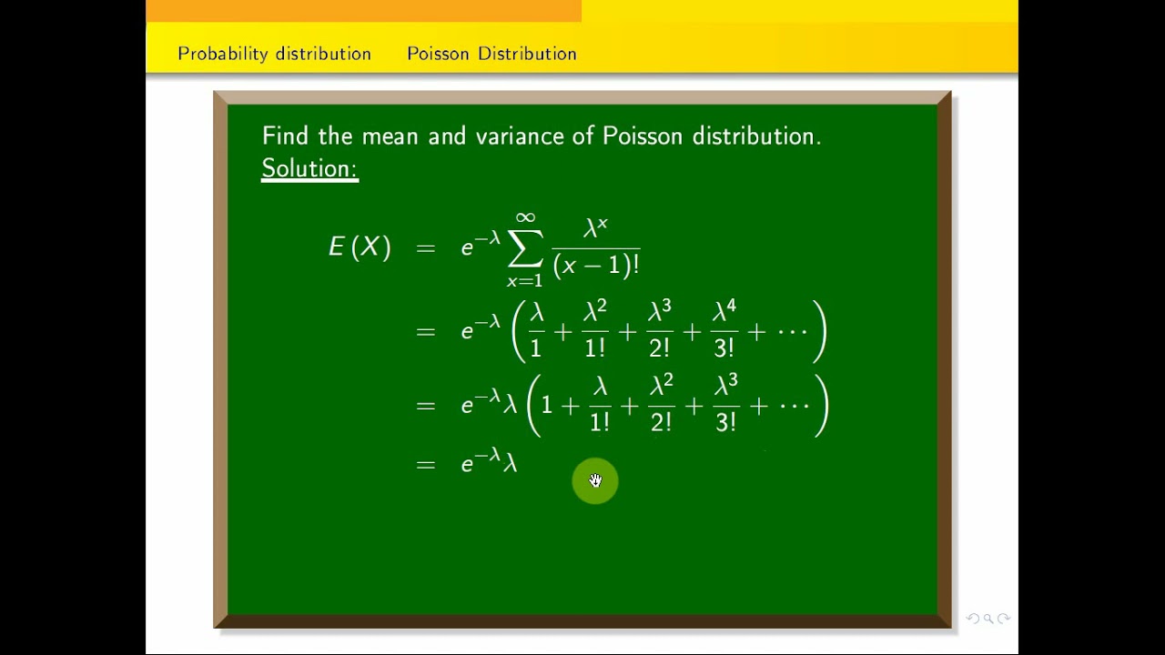 #Poisson_distribution, #Mean, #Variance, Poisson Distribution mean ...