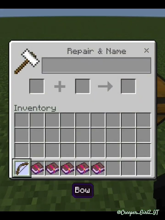 How to make a fully enchanted bow🏹 in Minecraft #shorts - YouTube