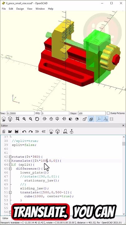OpenScad: Animate #openscad #3dprinting - YouTube