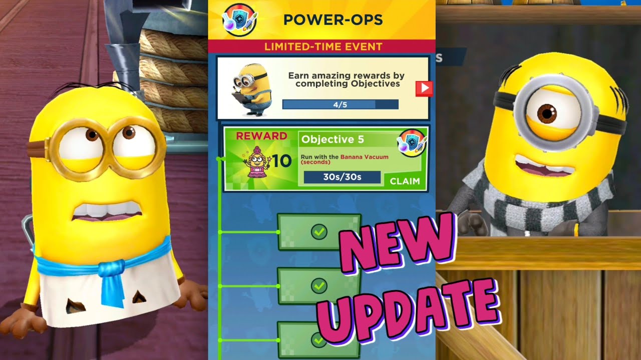 Minion Rush Update New Event Power-Ops missions Egyptian and Despicable ...