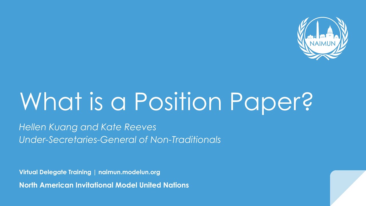 Virtual Delegate Training: What is a Position Paper? - YouTube