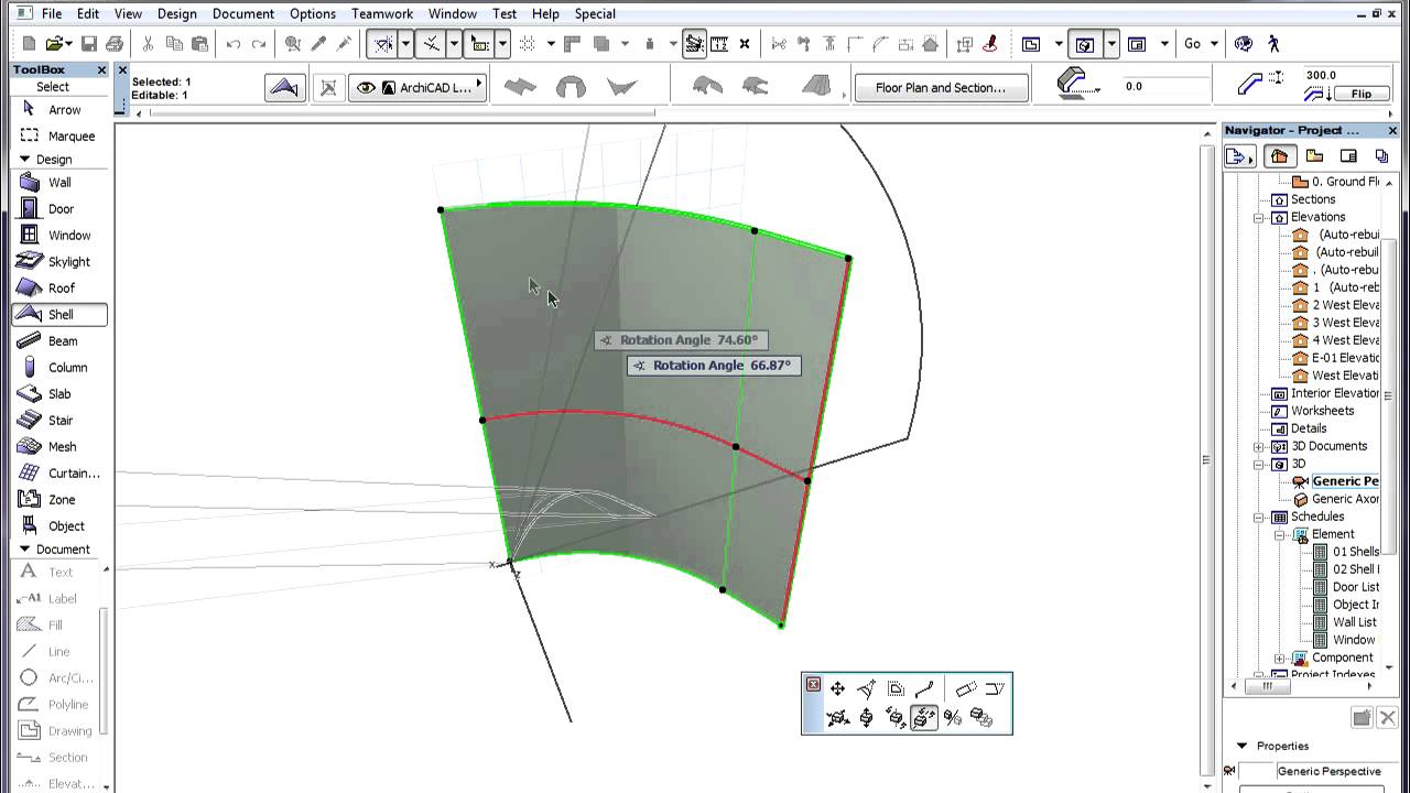 The Archicad Shell Tool Workflow For Using Shells To Create Curved