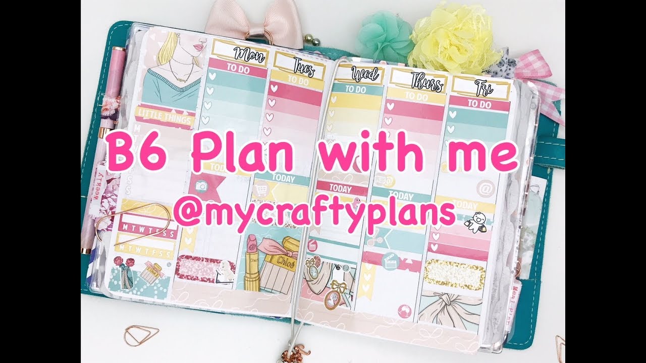 B6 Plan with me - Scribble Prints Co (Kit leftovers) - YouTube