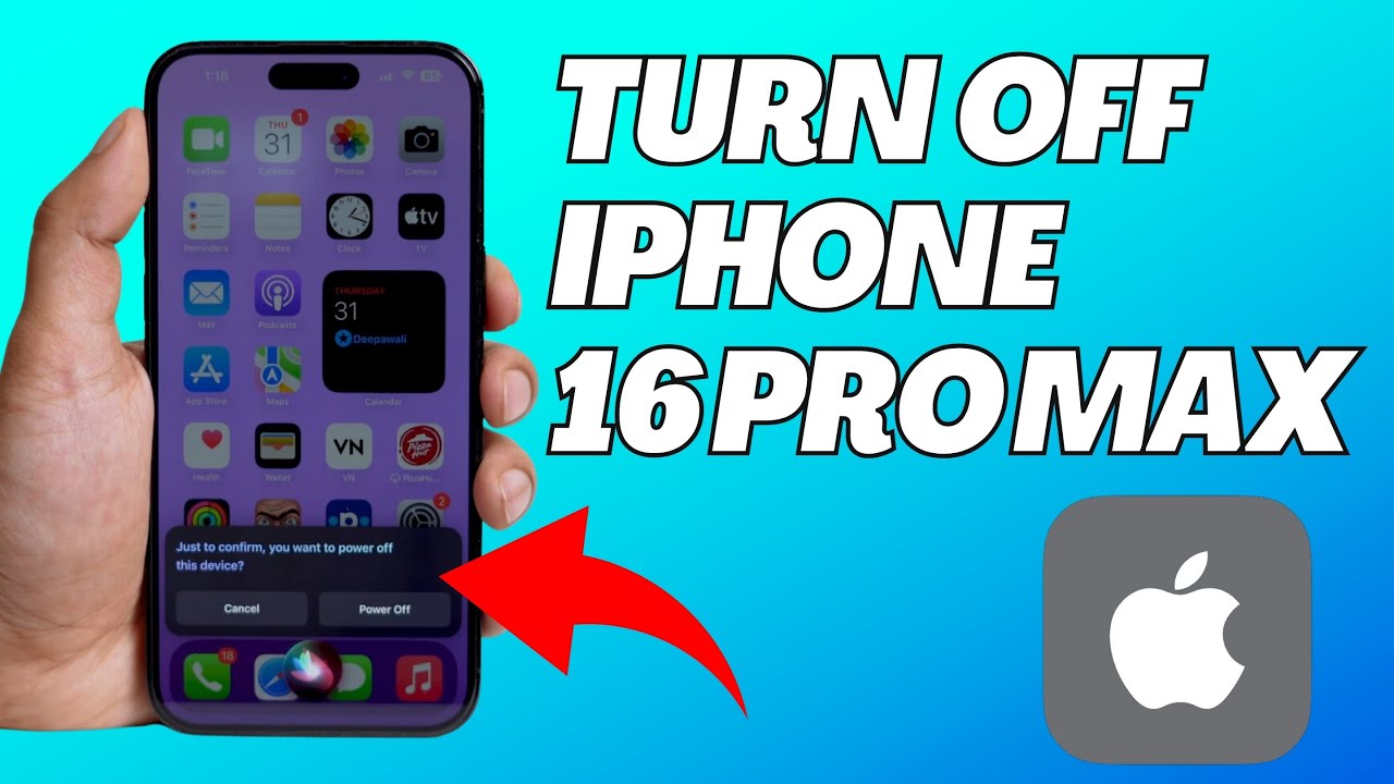 How To Turn Off – Power Off – Shutdown IPhone 16 Pro Max 2025 - YouTube