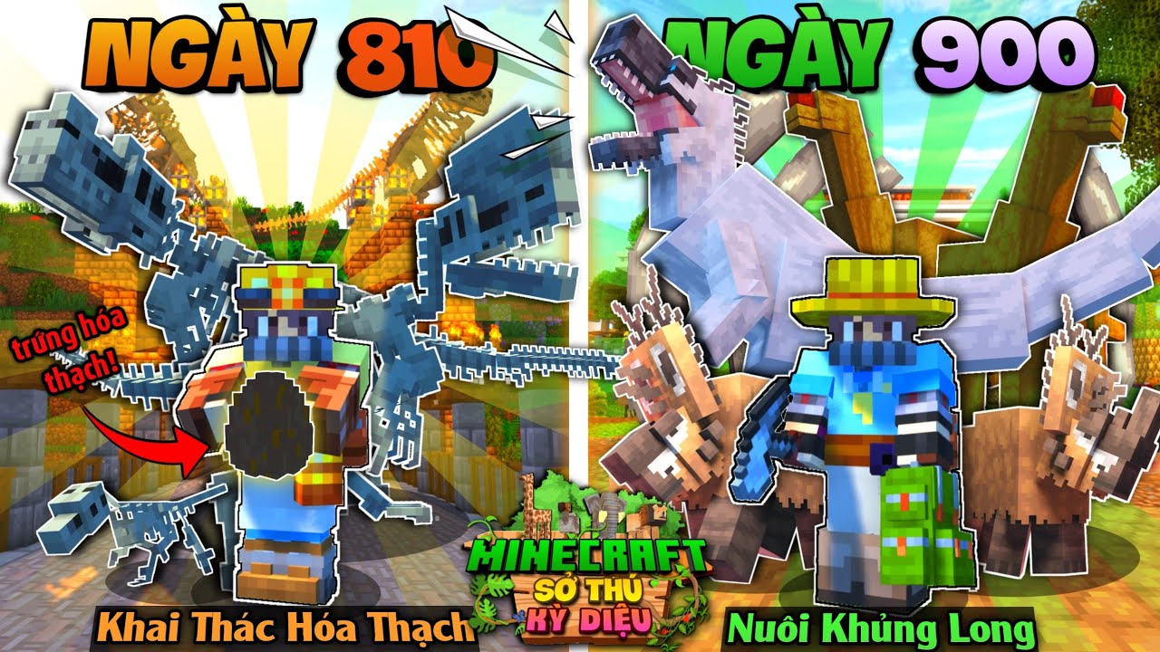 900 NGÀY XÂY DỰNG SỞ THÚ KỲ DIỆU TRONG MINECRAFT - CHINH PHỤC ĐẠI TRUNG ...