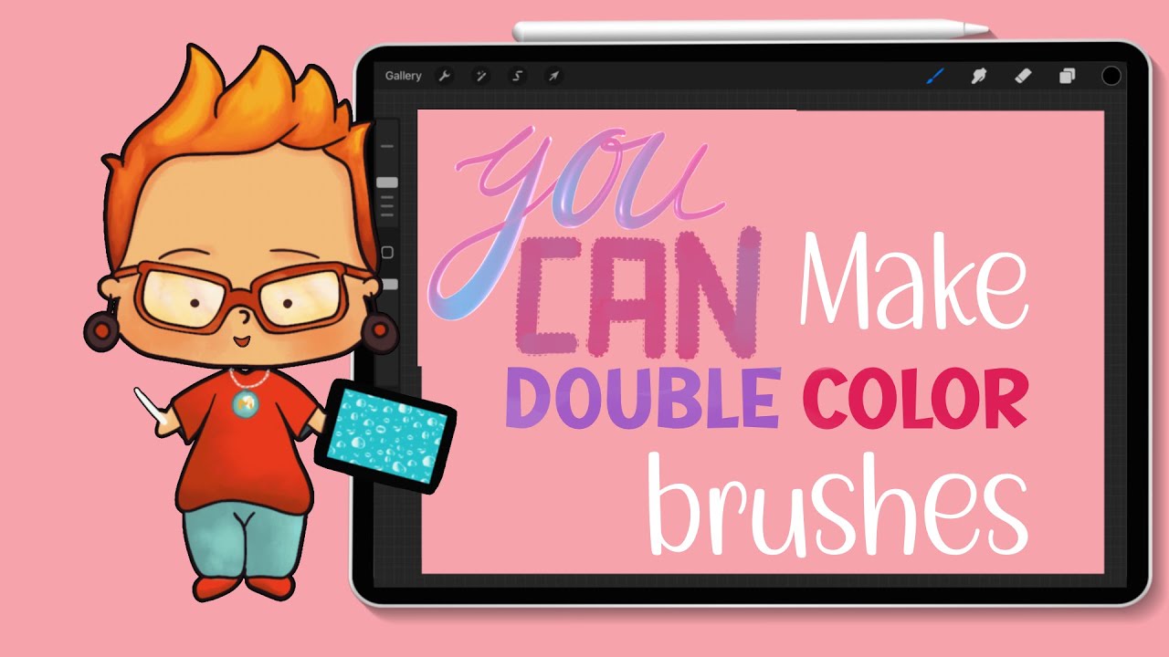 How to Make a Double Colour Brush in Procreate - You Can Make more than 1 - YouTube