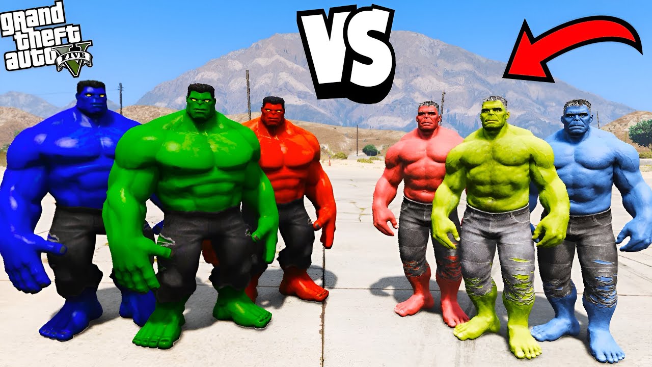 Team Dad Hulk Vs Team Kid Hulk Epic Battle In GTA 5! - YouTube