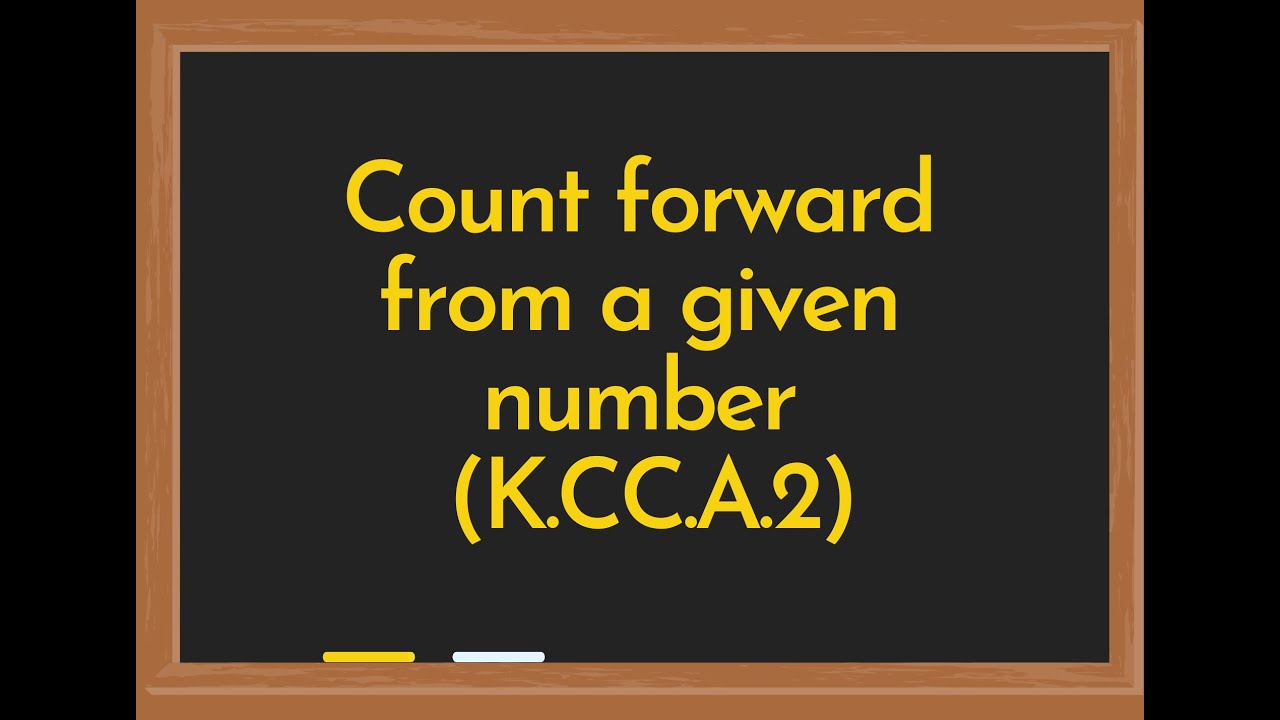 Common Core State Standards (K.CC.A.2) - Count Forward from a Given ...
