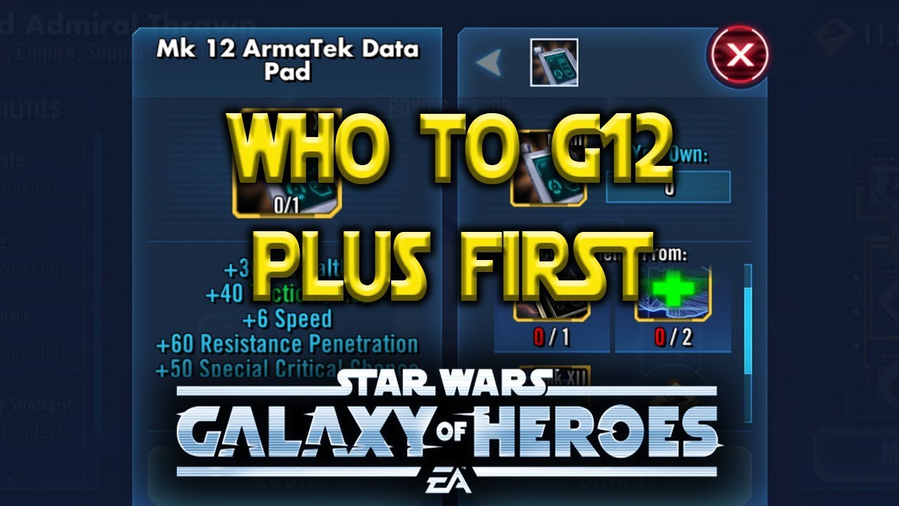 Who To G12+ First? With AhnaldT101 - Star Wars: Galaxy Of Heroes ...