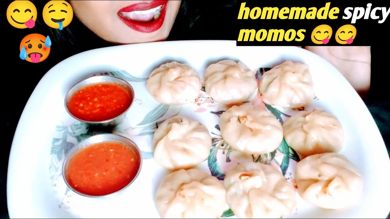 SPICY MOMO CHALLENGE 🥟|SPICY MOMO EATING CHALLENGE#momos#bigbites - YouTube