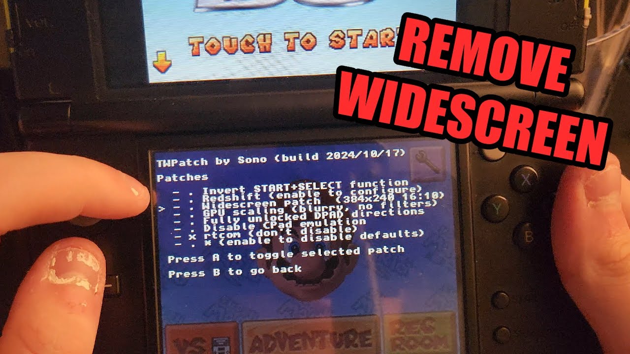 How to REMOVE Widescreen Patch on you Modded 3DS - YouTube