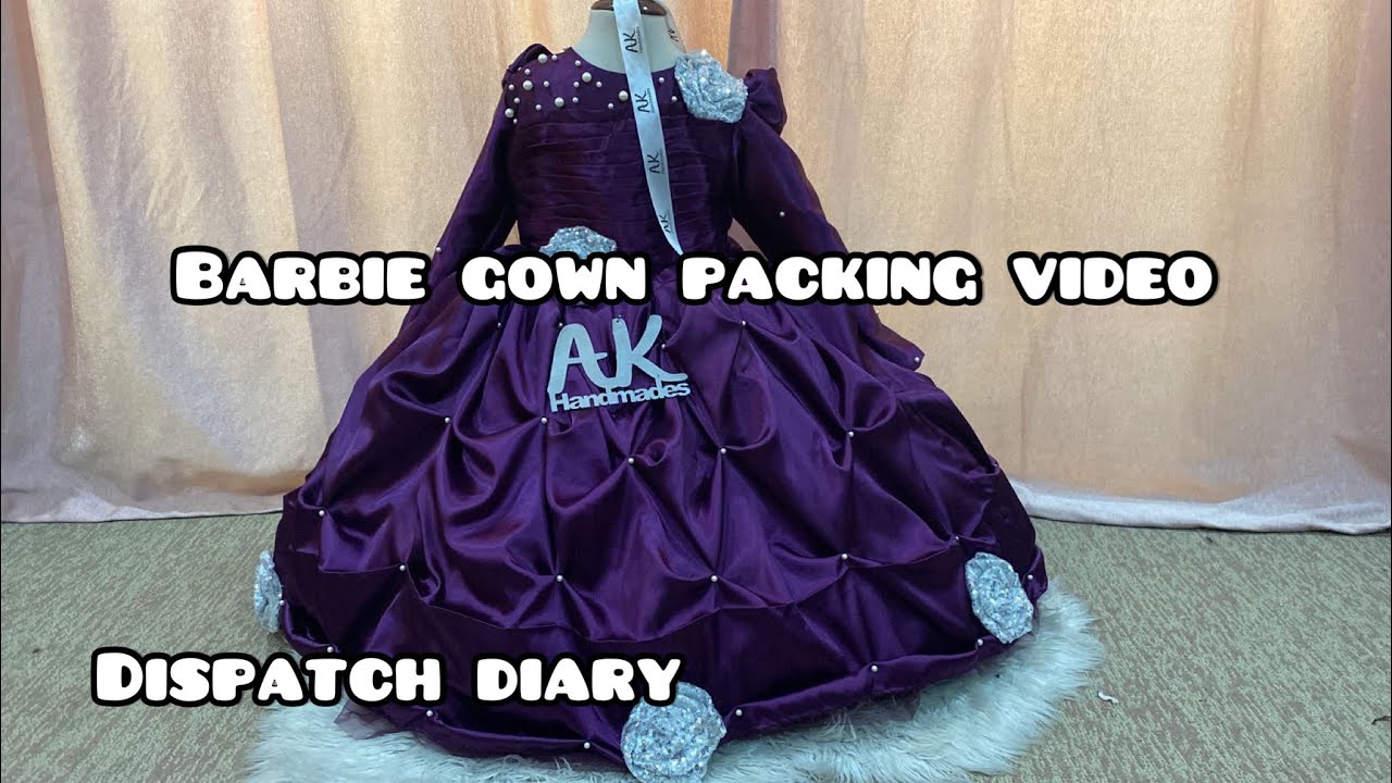 Barbie gown plum and silver dispatch diary @AKHandmades - YouTube