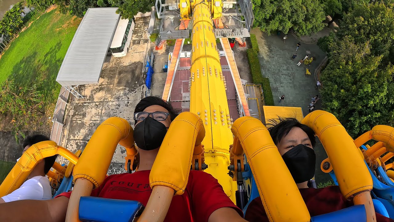 เครื่องเล่น ทอนาโด [Tornado] - Rider Cam สวนสนุก Dream World | Technical Park Typhoon - YouTube