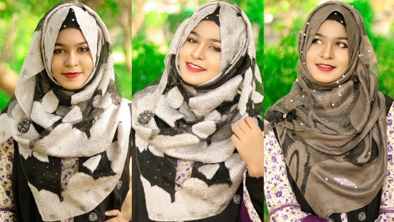 How I make full coverage hijab style with Small size & tissue hijab ...