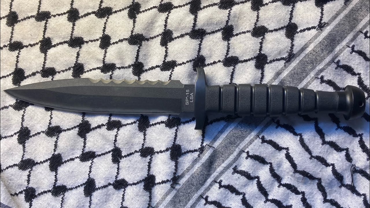 Ontario Knife Company 8686 Spec SP15 LSA, Fixed 6-1/4" Blade - YouTube