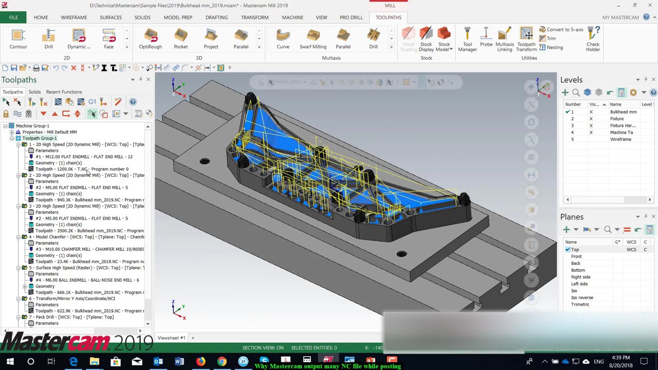 Why Mastercam output many NC file while posting Gcode - YouTube
