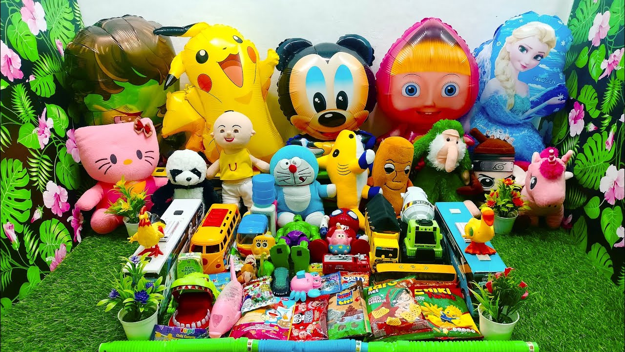 Hunting Balon Boneka Permen yupi Baby shark Marsya Upin Ipin Keropi 17 ...