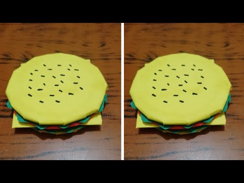 DIY Burger - Burger with paper and cardboard - YouTube
