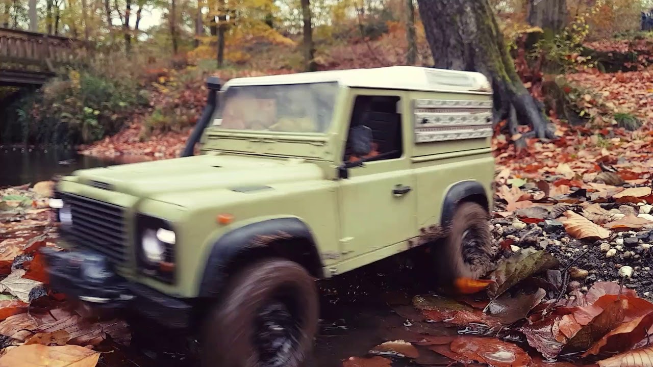 Land Rover Defender with Boomracing Mud Terrain Trophy 1.9 - YouTube