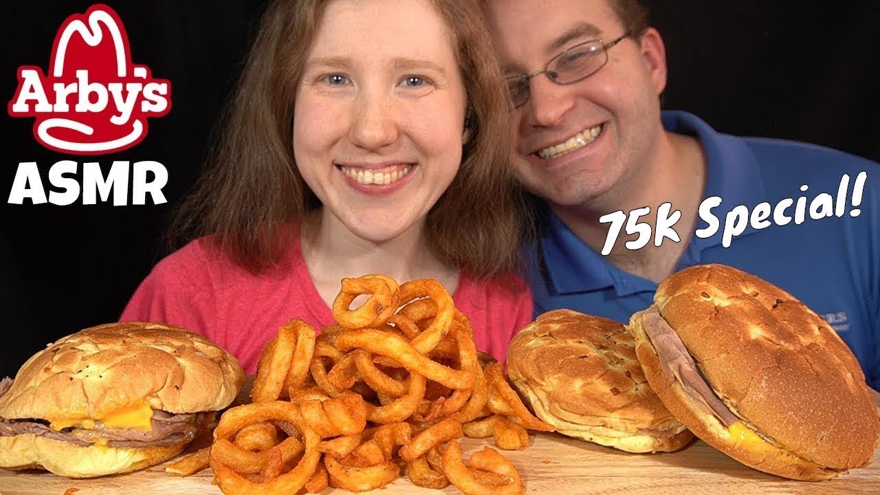 ASMR ARBY'S ROAST BEEF SANDWICH MUKBANG (No Talking) EATING SOUNDS ...
