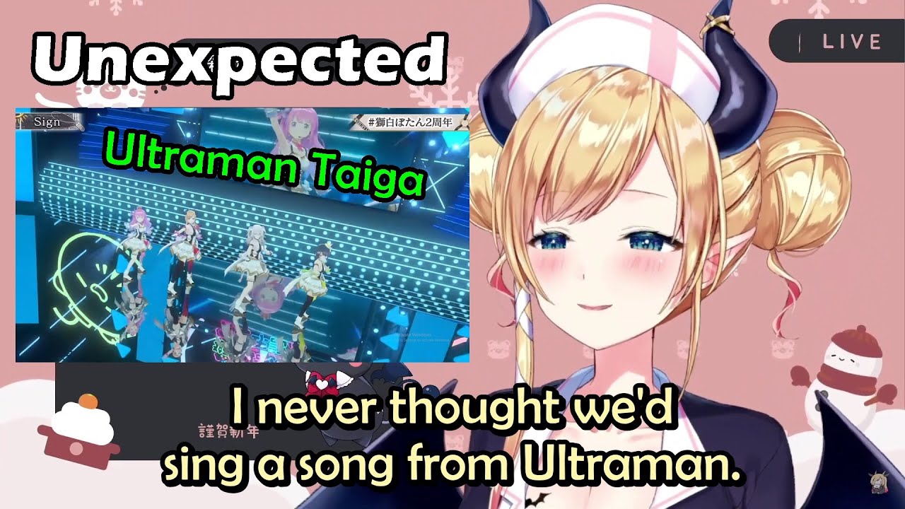 Choco-sen Didn't Expect SubaChocoLunaTan to Sing Ultraman Theme Song in ...