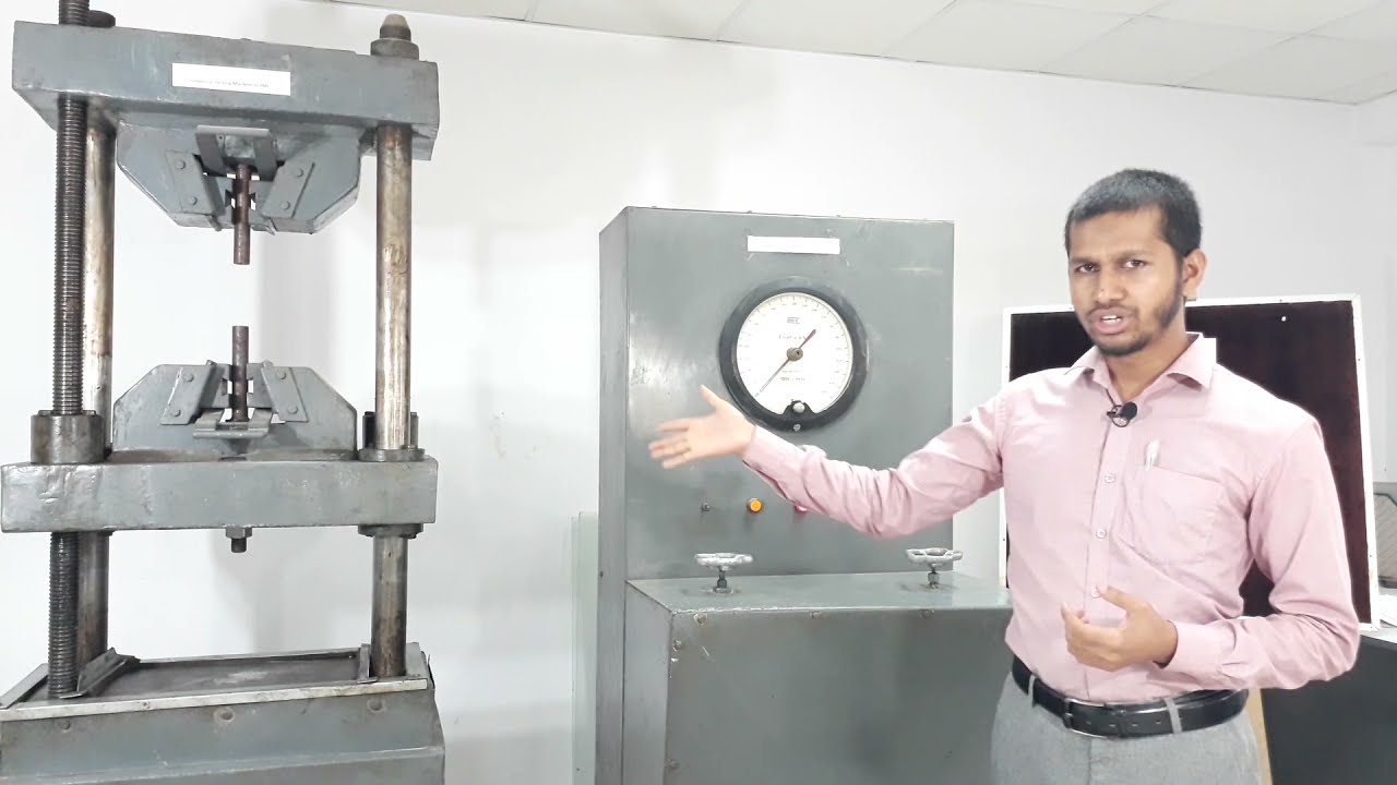 Tension Test of Mild Steel Specimen || Strength of Materials Lab ...