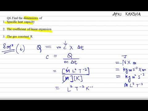 Find the dimension of specific heat capacity coefficent of linear ...