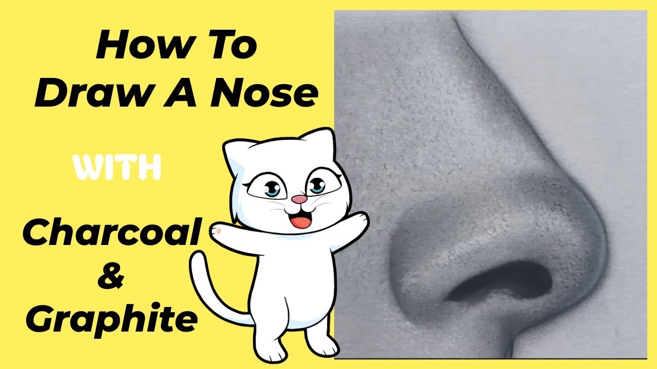 How To Draw A Nose | Charcoal and Graphite | Side Profile - YouTube