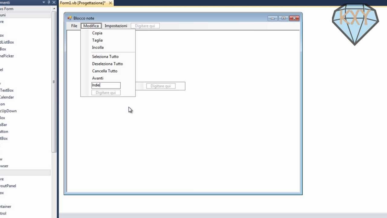Creare un blocco note in Visual Basic 2010 - YouTube
