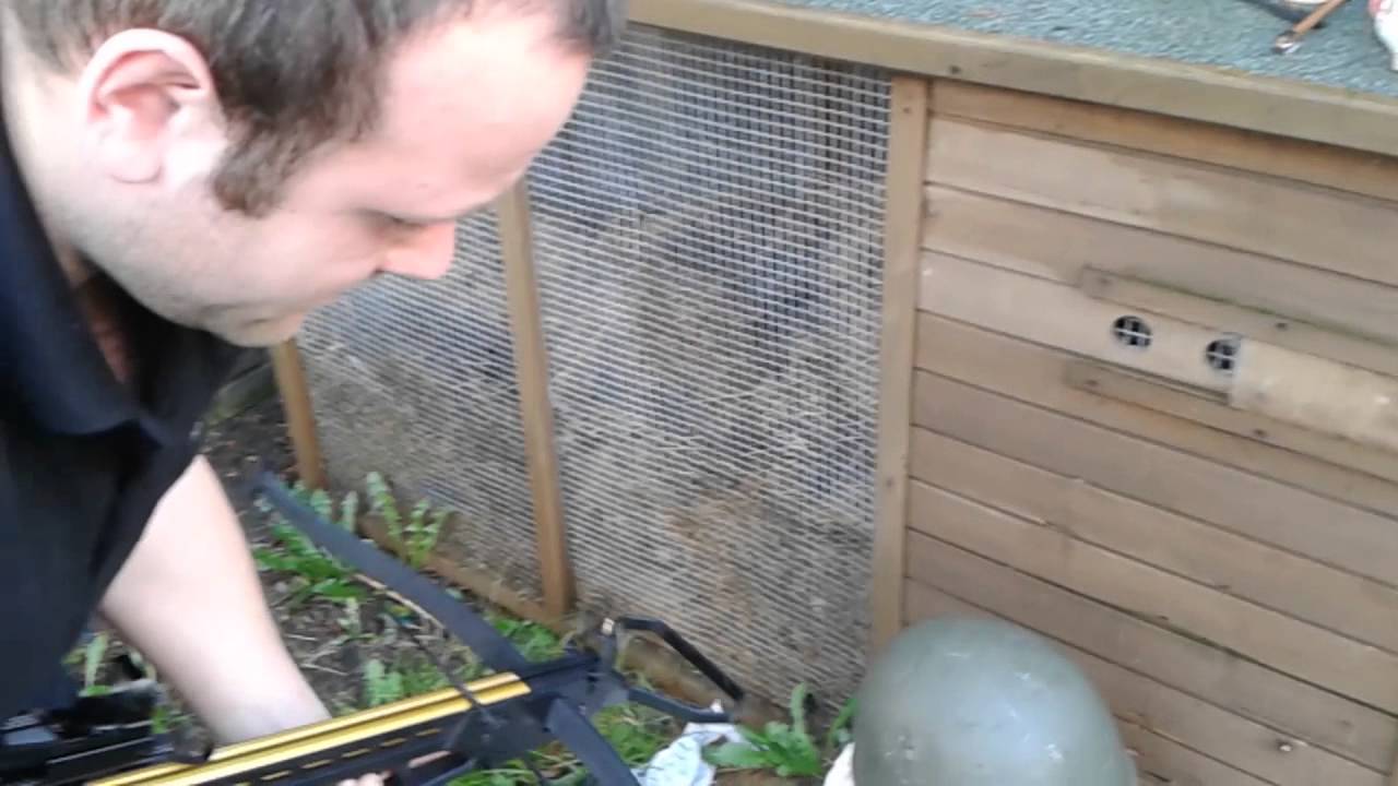 Homemade broadhead test - YouTube