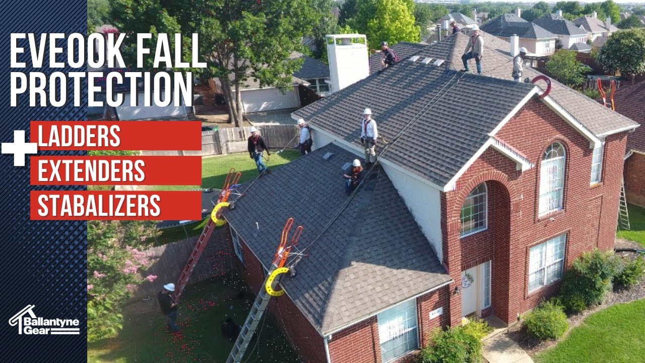 Eveook Fall Protection System Ladders, Extender, Stabilize Ground to ...