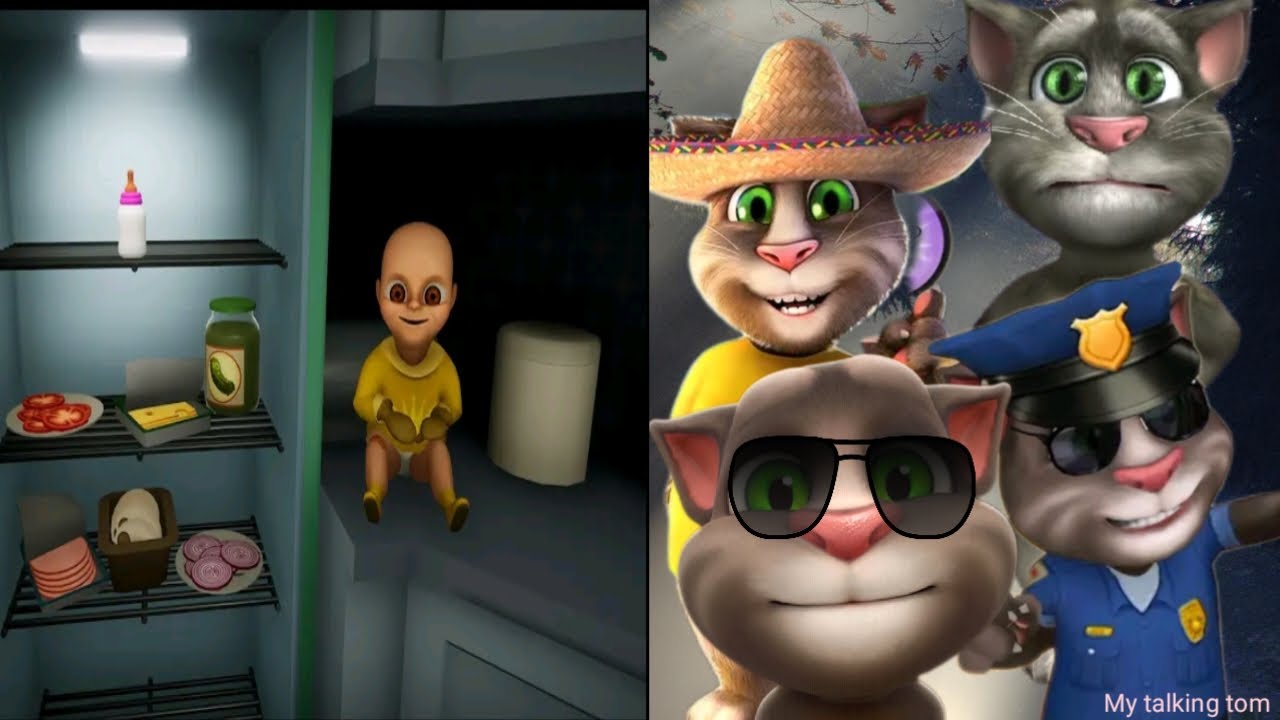 All Talking Tom V/S The Baby in Yellow - YouTube