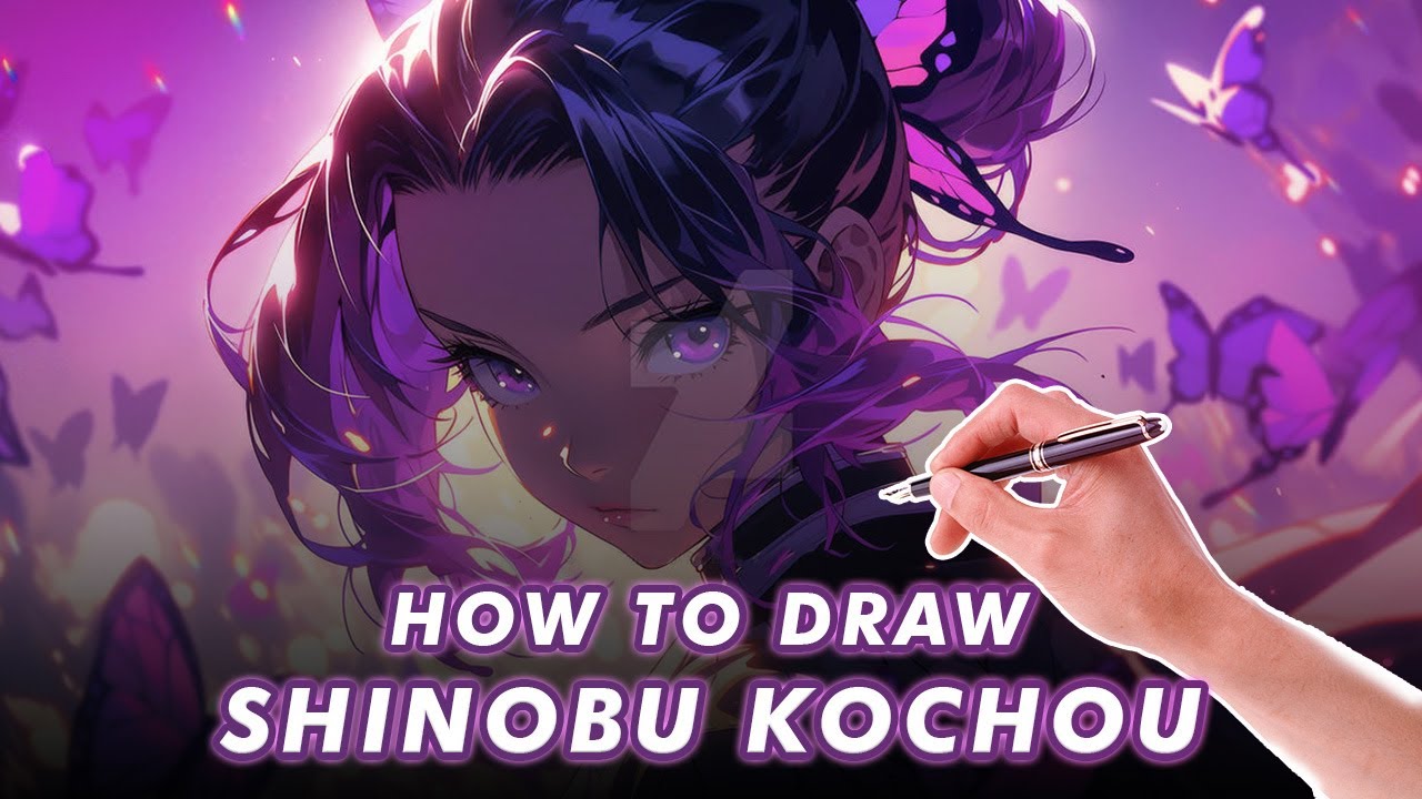 How To Draw Shinobu Kocho | Shinobu Drawing In Skecthbook | Shinobu ...