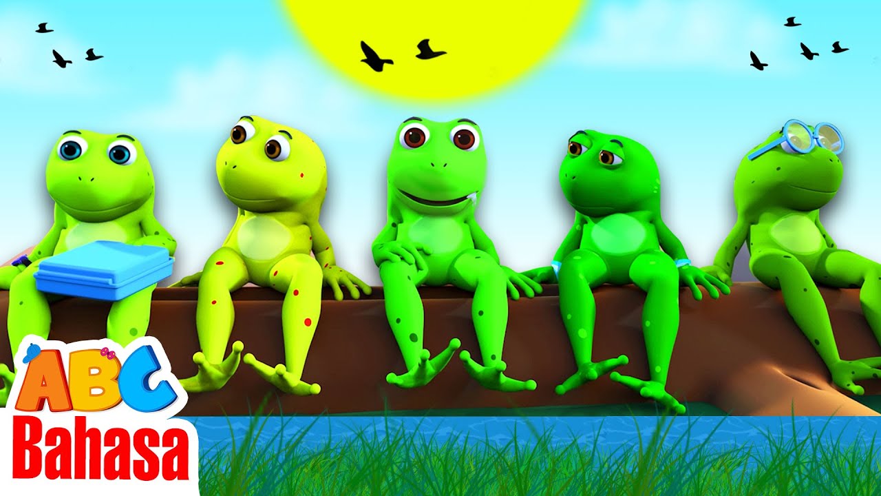 Lima Katak Kecil Berbintik 🐸🎶Frog Song | Lagu Anak-anak | ABC Bahasa ...