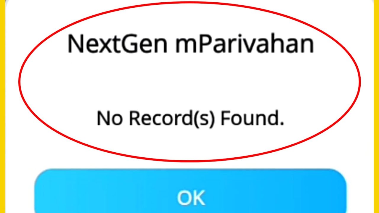 NextGen mParivahan Fix No Record (s) Found & Login Problem Solve - YouTube