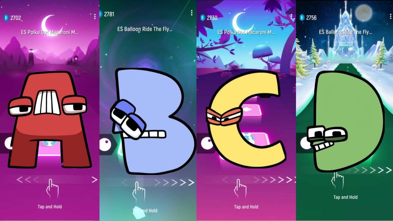 Tiles hop alphabet lore battle - YouTube