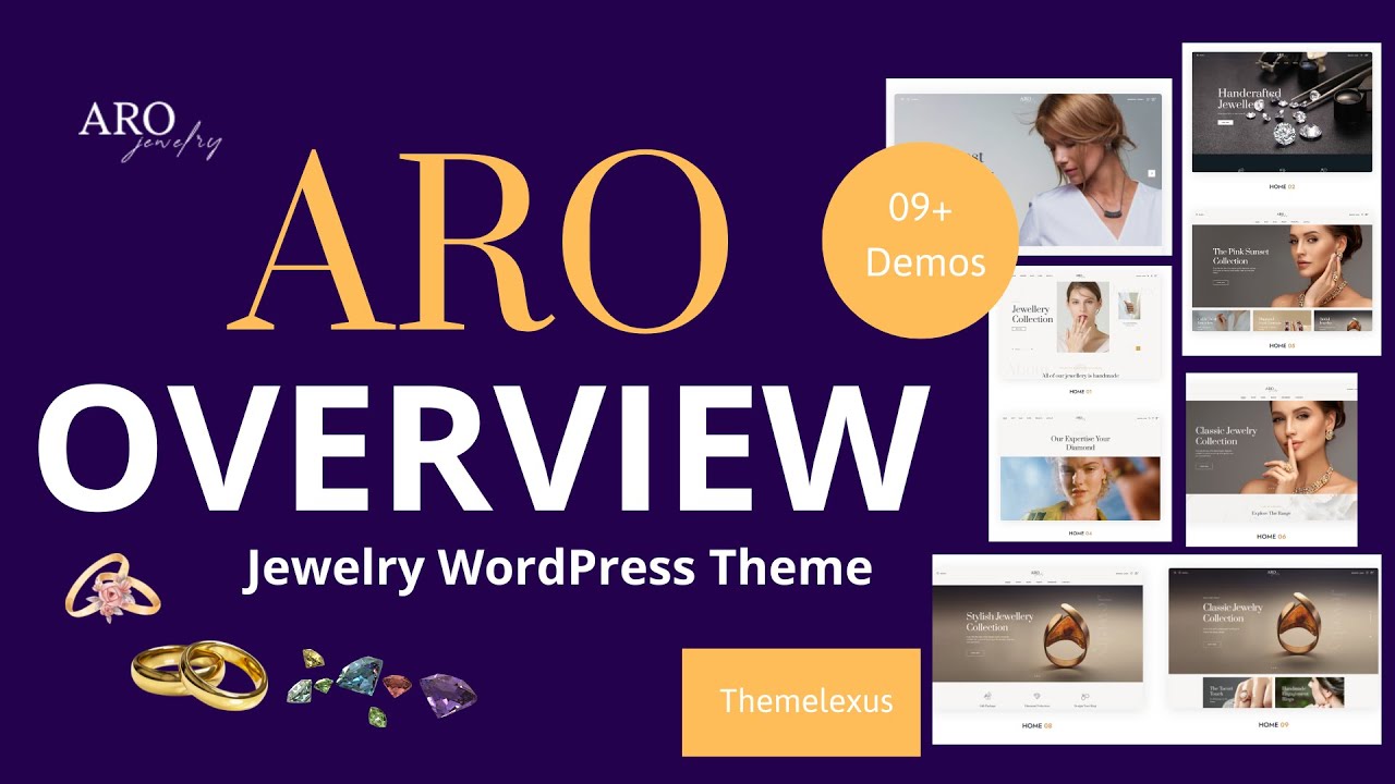 Aro Introduction | Overview of Jewelry WordPress Theme | Themelexus ...