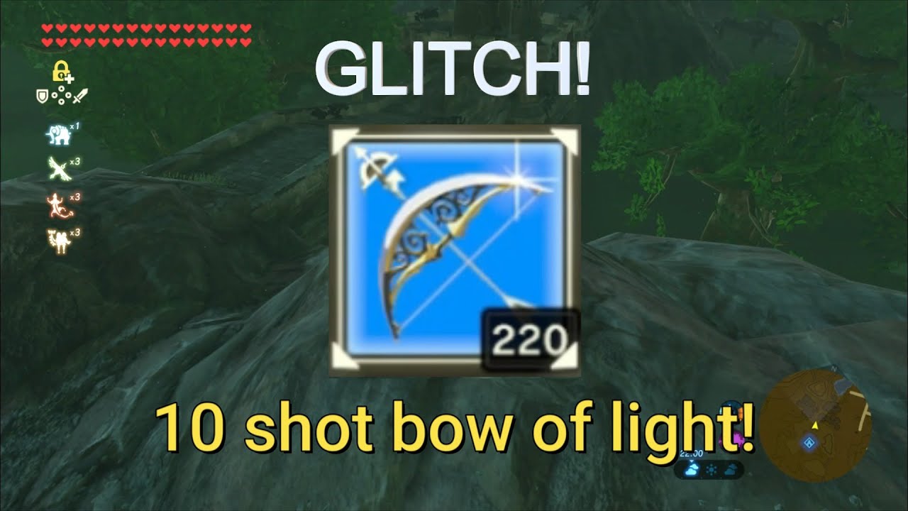 Bow of light super strong with 220 of attack glitch Zelda Breath of the ...