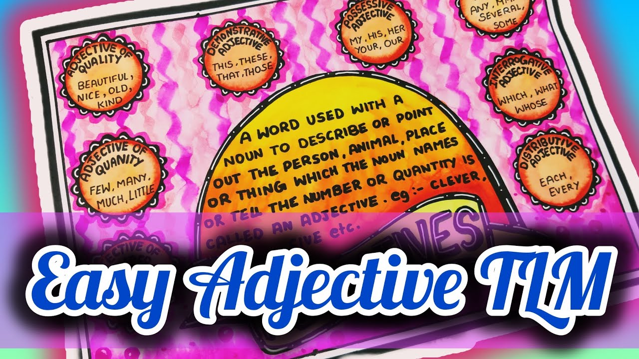 Adjective Chart | Adjective Project | English Grammer Chart | School ...