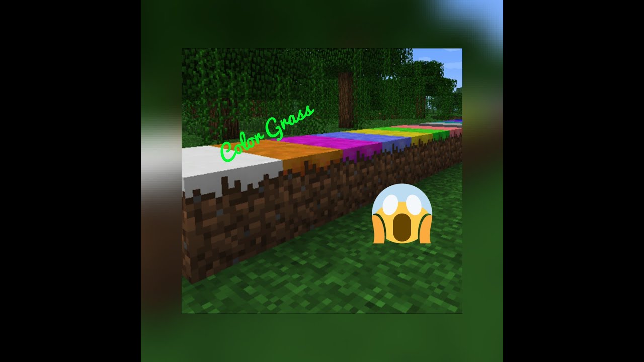 How to Make color grasses in minecraftpe - YouTube