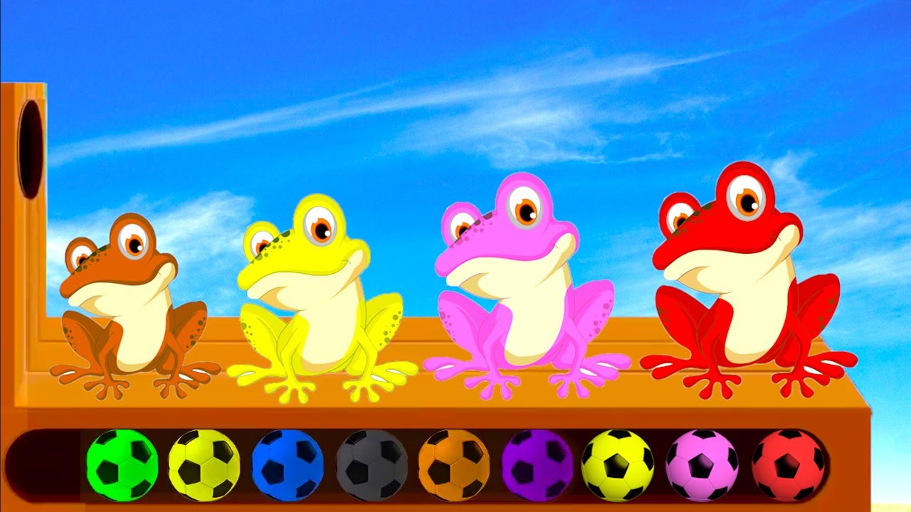 Learn Colors with Colorful Frog | Coloured Ball And Wooden Hammer ...