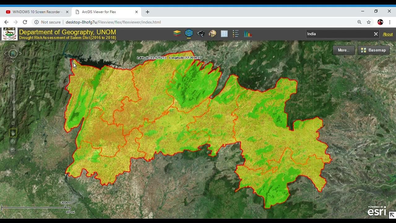 Web based GIS application using ArcGIS Flex Viewer - YouTube