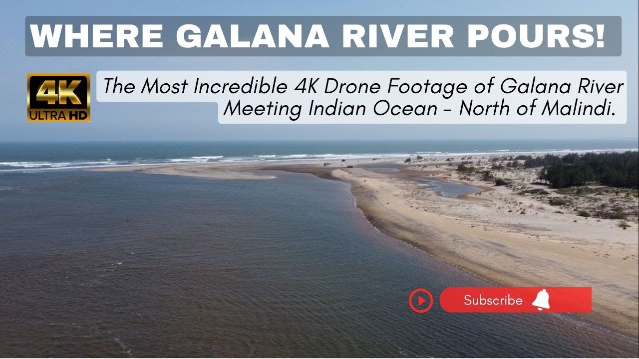 Stunning 4K Drone Footage of the Athi-Galana-Sabaki River Pouring Into ...