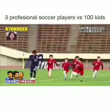 Three Professional Footballers Vs 100 Kids - YouTube