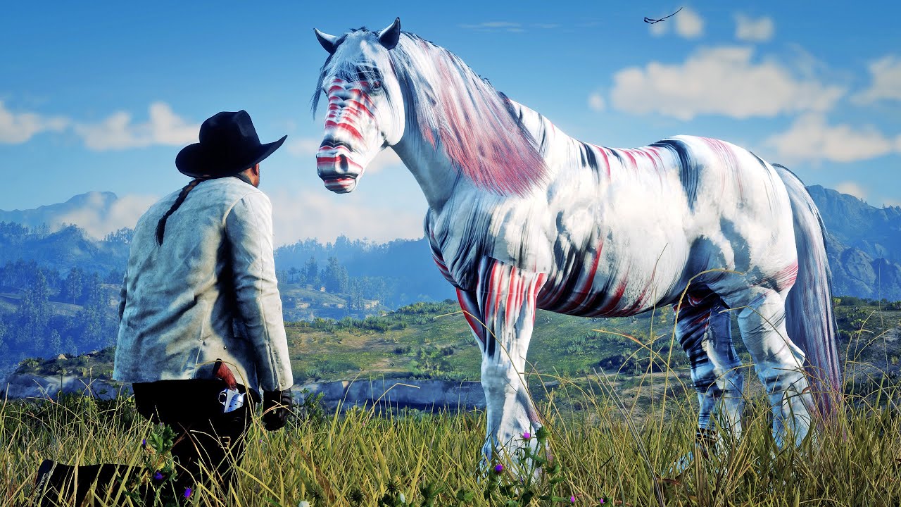 Arthur Morgan Tames Red & White Celestial Streak Horses Near Heartlands ...
