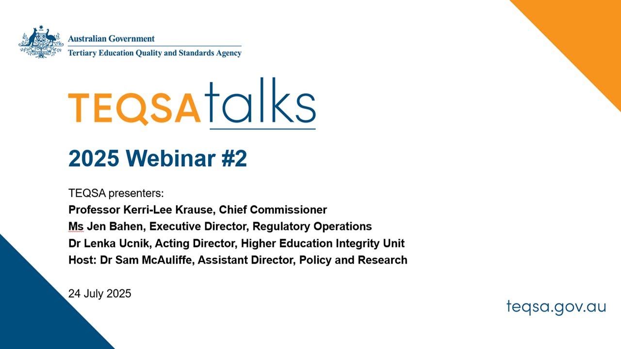 TEQSA Talks #2, 2025 (24 July 2025) - YouTube