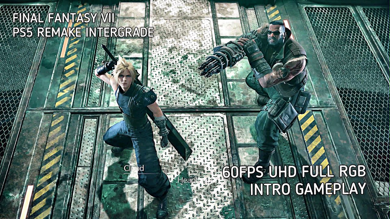 FINAL FANTASY VII • PS5 REMAKE INTERGRADE • 60FPS UHD FULL RGB • INTRO ...