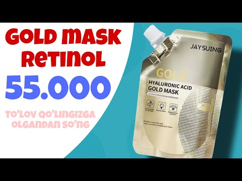 Yuzni ajinlarni ketqazish | Gold mask | Yuz parvarishi | Gold mask narxlari | Gold mask retinol