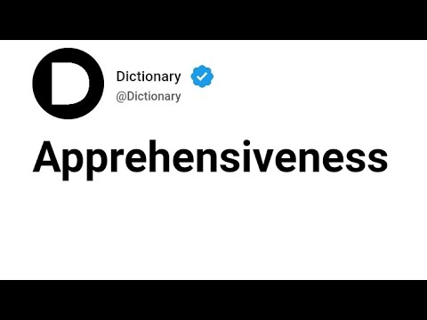 Apprehensiveness Meaning In English - YouTube